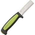 MORA Chisel, 7 1/2" Overall, 2 7/8" Carbon Steel Blade, Light Green ...