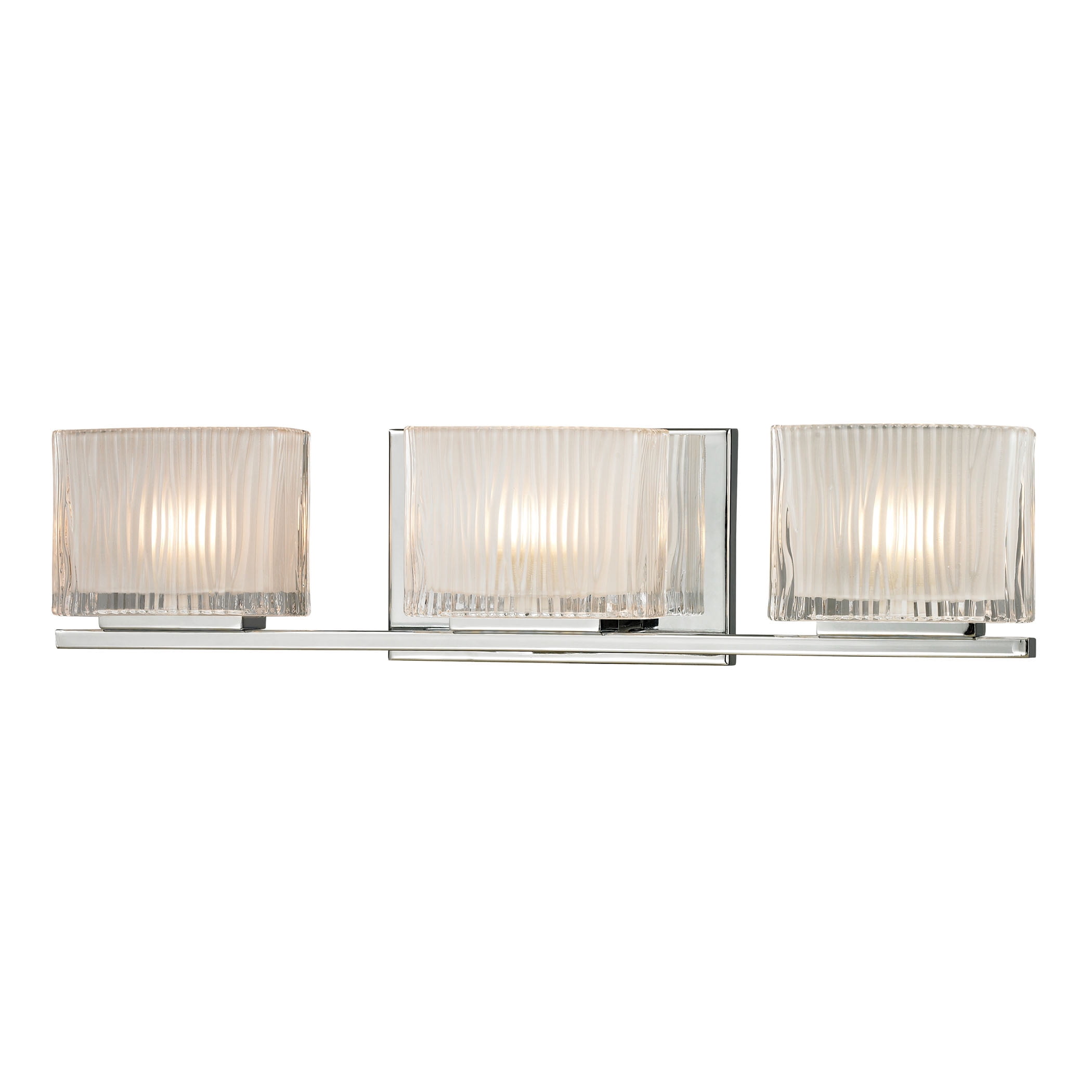 ELK Lighting Chiseled Glass 3-Light Vanity Sconce, Polished Chrome ...