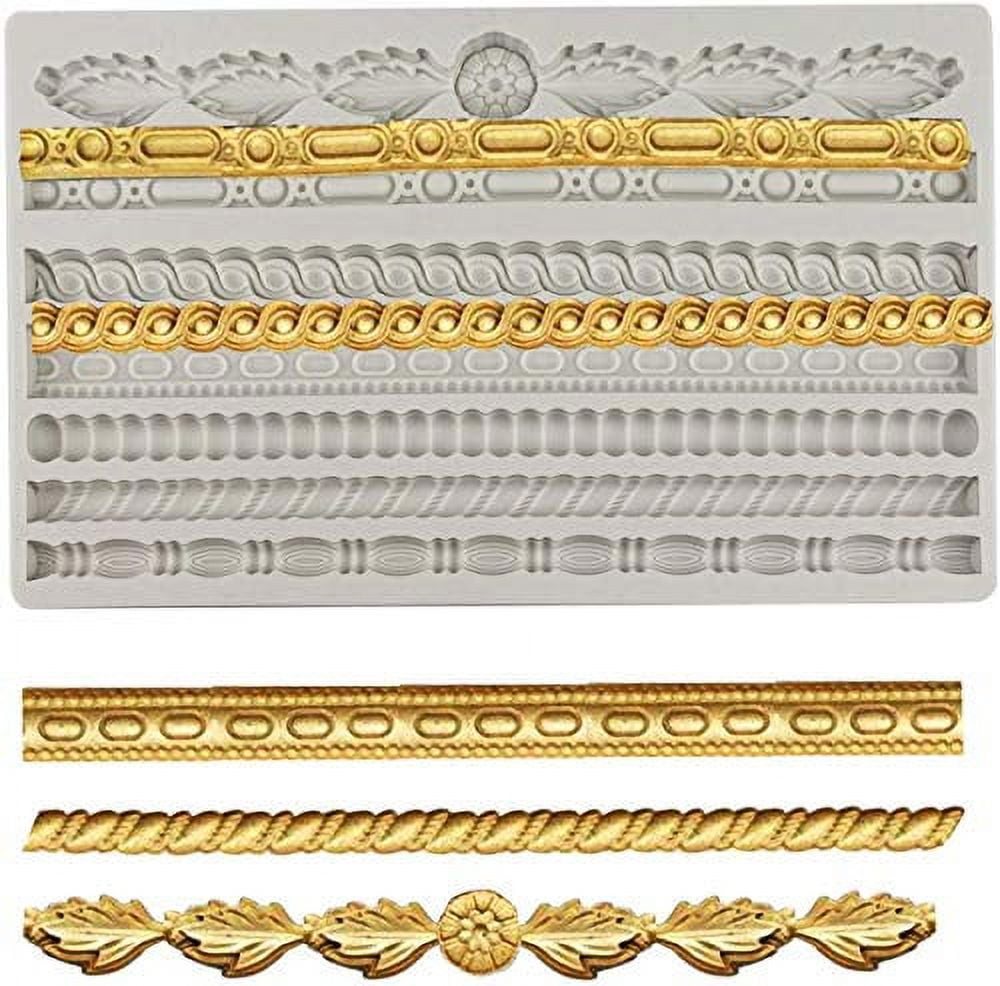 Chistepper Pearl Fondant Molds Curlicues Scroll Lace Fondant Silicone ...