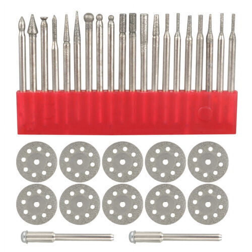 Chitias 20 Pcs Diamond Burr Bits Cutting Carving Grinding Kit For ...
