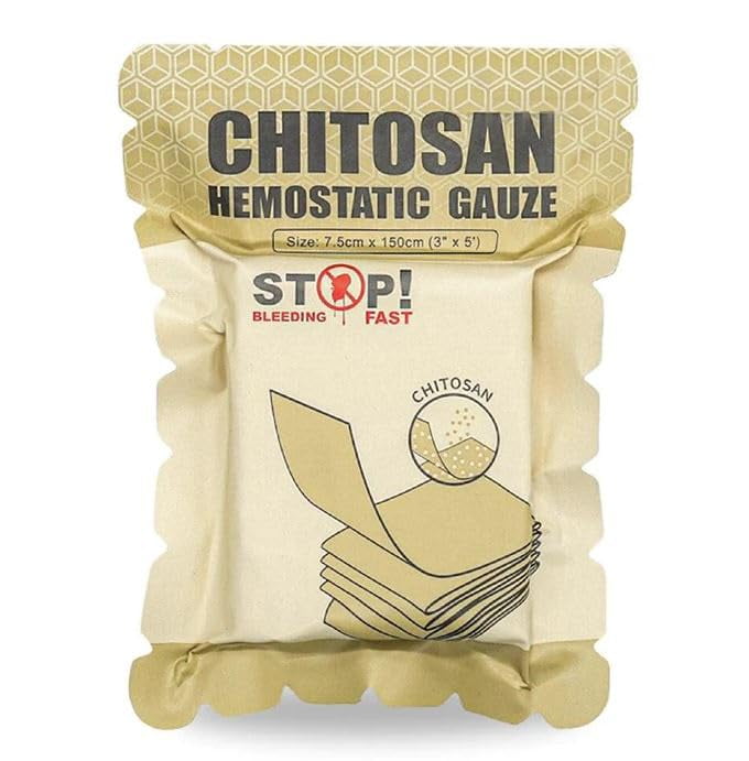 Chitosan 3" x 60" Hemostatic Quick Clotting Blood Stop Gauze for ...