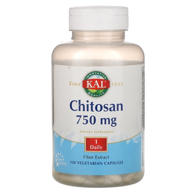 Chitosan, 750 mg, 120 Vegetarian Capsules, KAL - Walmart Business Supplies
