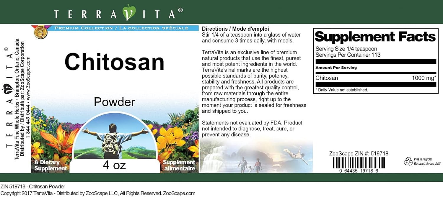 Chitosan Powder (4 oz, ZIN: 519718) - 2 Pack - Walmart.com