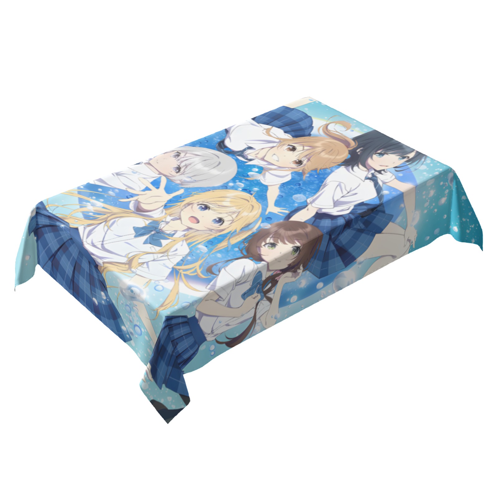 Chitose-kun wa Ramune Bin no Naka square tablecloth has an iconic print ...