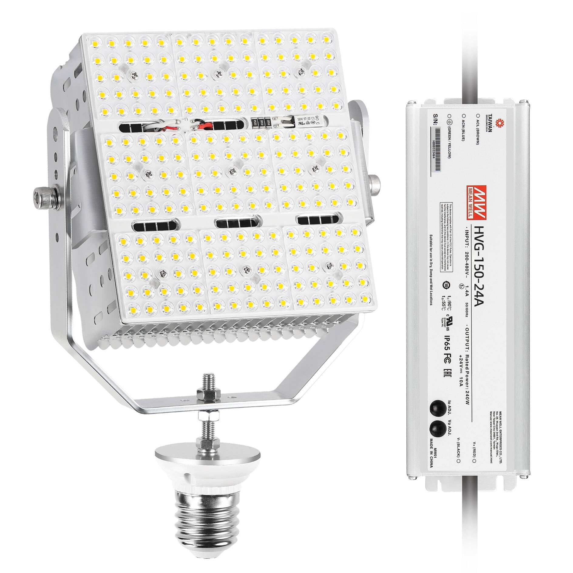 Chiuer 150W LED Shoebox Retrofit Kit 277-480V 5000K 21000LM E39 Mogul ...