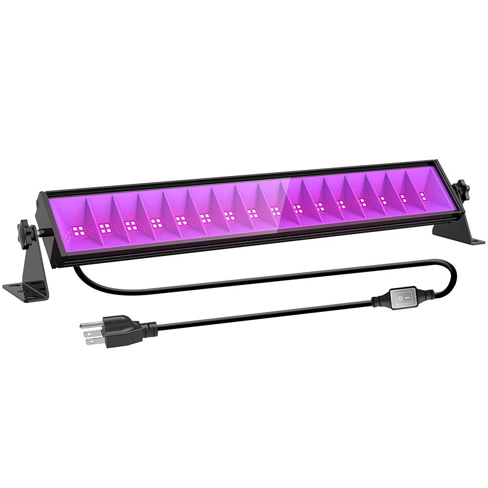 Chiuer 80W LED Black Wall Washer Light 400-410nm 120V UV Blacklight Bar ...