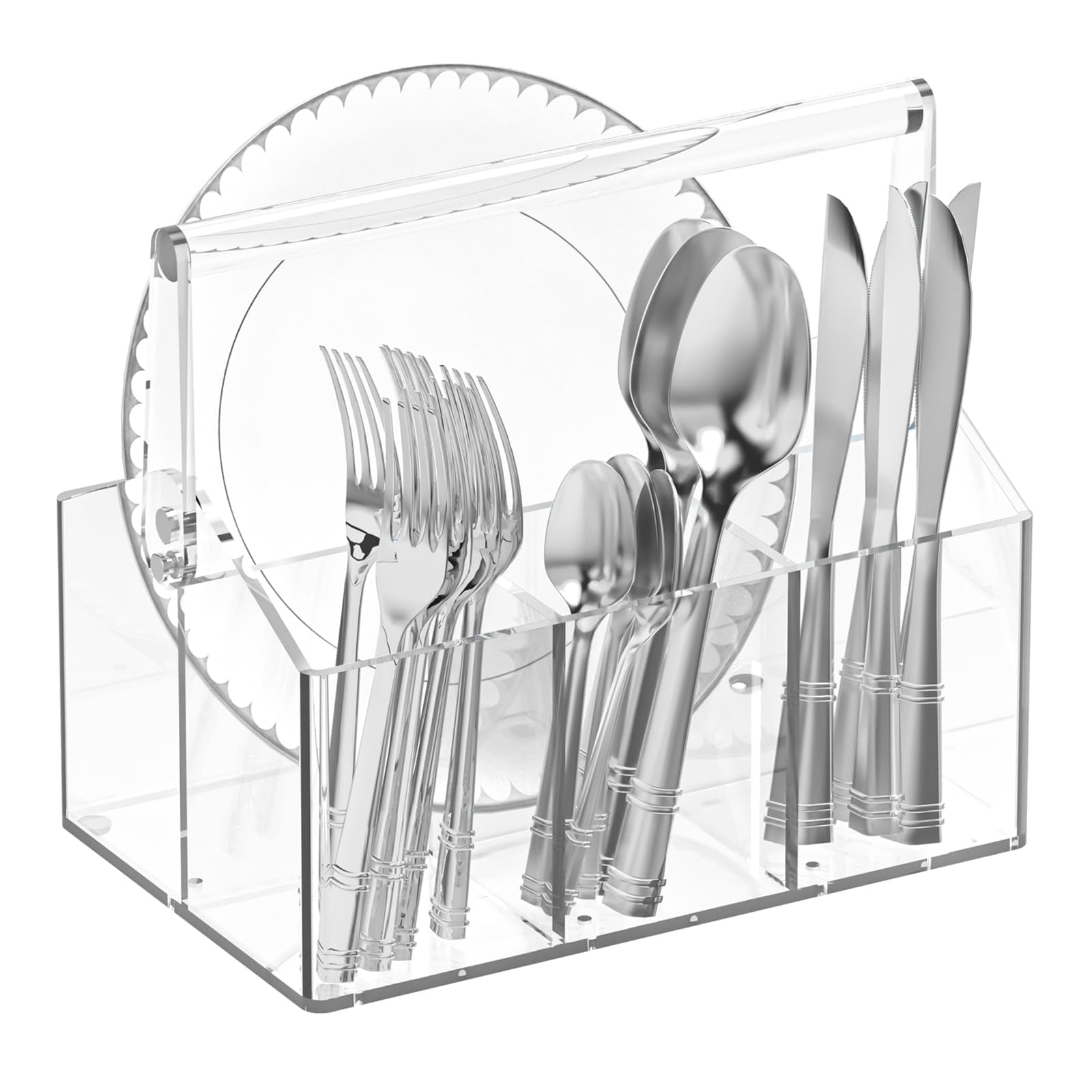 Chivalral Silverware Organizer, Paper Plate Holders, Cutlery and Caddy ...