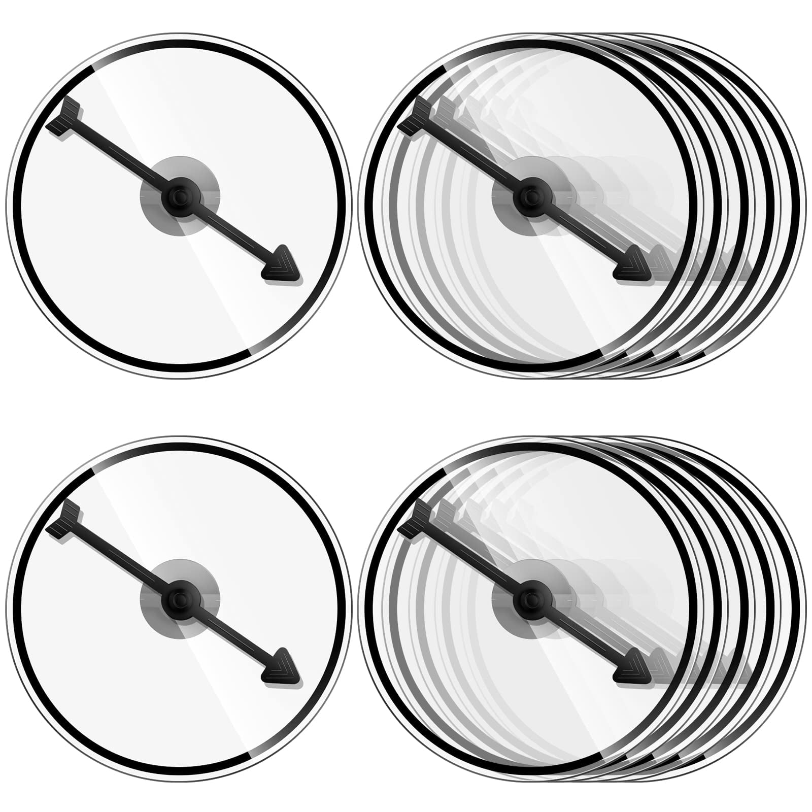 Chivao 10 Sets Game STF9 Spinner Wheel Square Blank Game Spinners ...