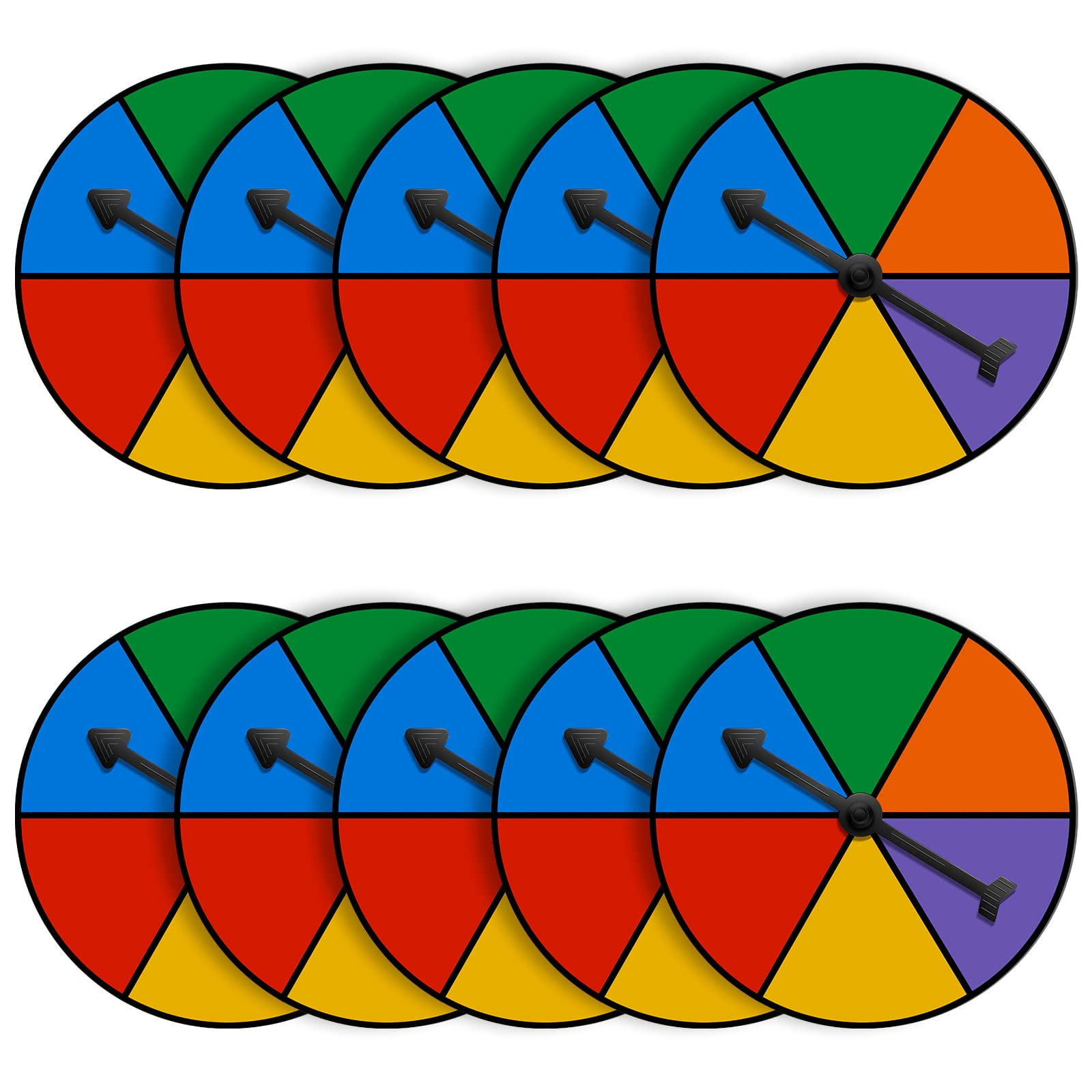 Chivao 10 Sets Game YPF5 Spinner Wheel Square Blank Game Spinners ...