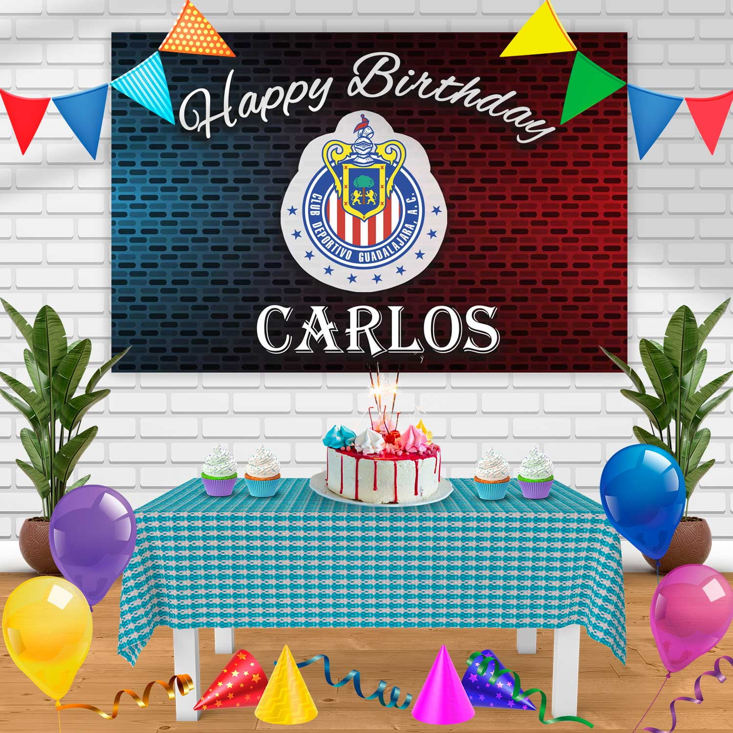 Chivas Guadalajara Personalized Birthday Party Banner Supplies ...
