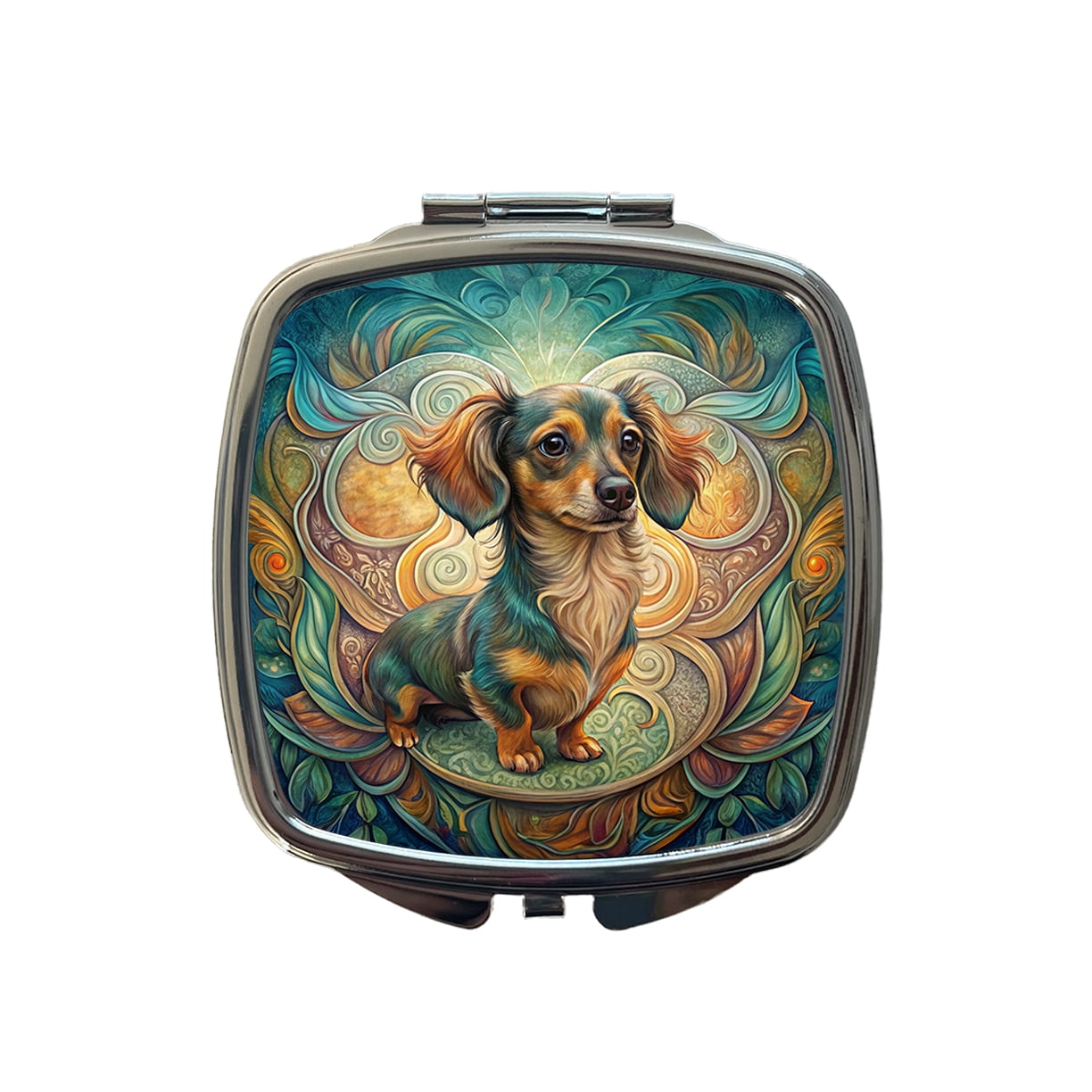 Chiweenie Dog Art Nouveau Travel Makeup Handbag Purse Small Pocket ...