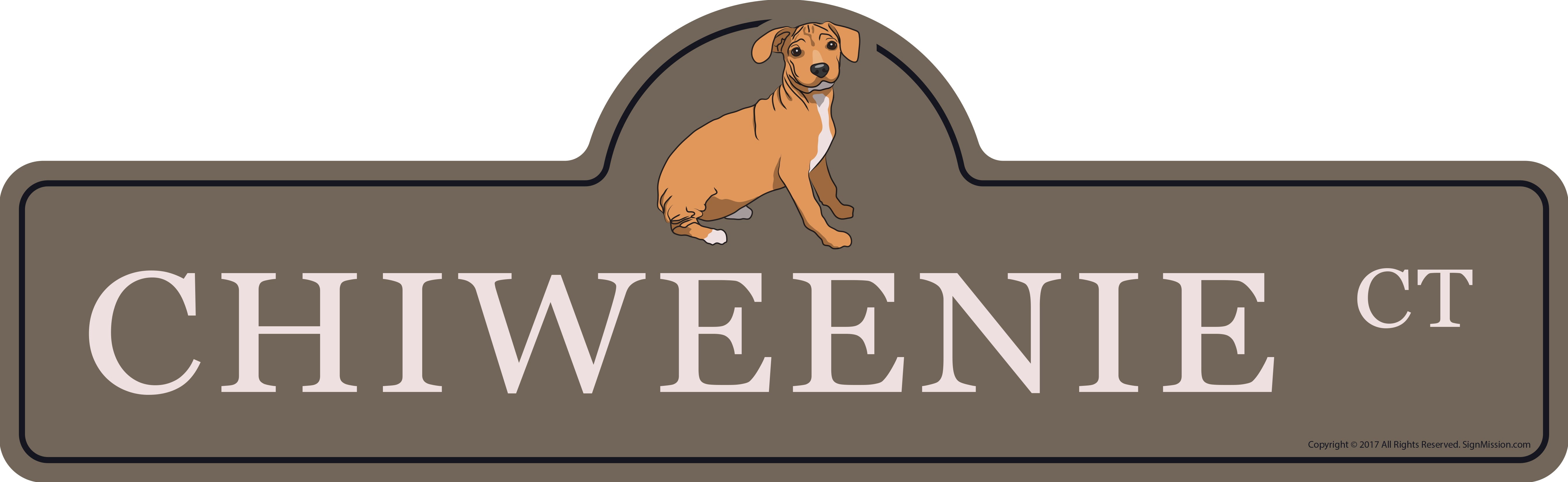 Chiweenie Street Sign | Indoor/Outdoor | Dog Lover Funny Home Décor for ...