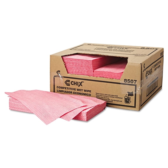 Chix Wet Wipes, 11.5 x 24, White/Pink, 200/Carton - Walmart.com
