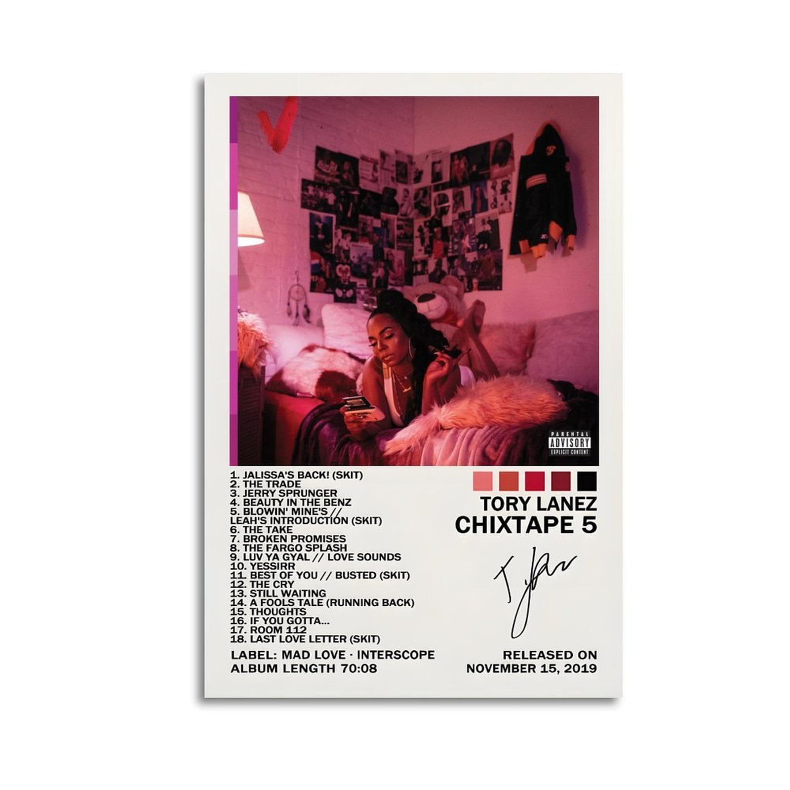 Chixtape 5 Canvas Art Wall Decor Posters Home Bar Restaurant Garage Cafe Logo Gift - Walmart.com