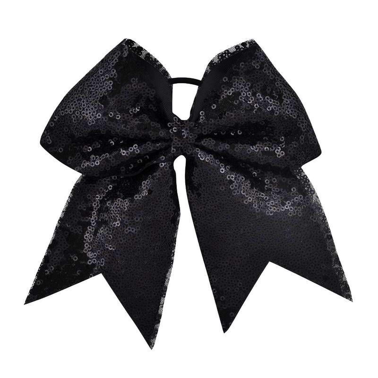 Chixx Sequin Cheer Bow - Black Sequin - Walmart.com