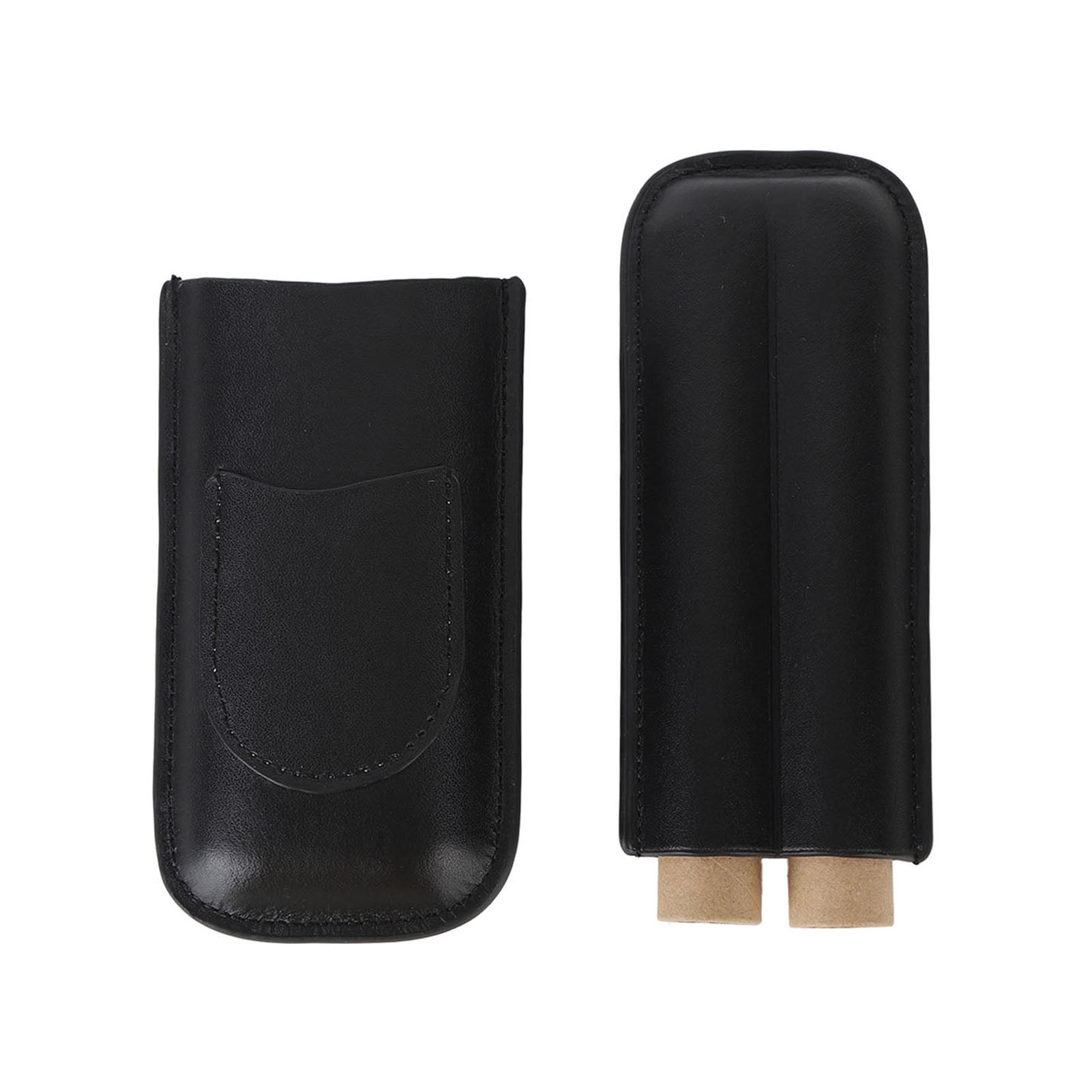 Chiyuantao Portable Cigar Bag 2 Holder Leather Humidor Box Cigar ...