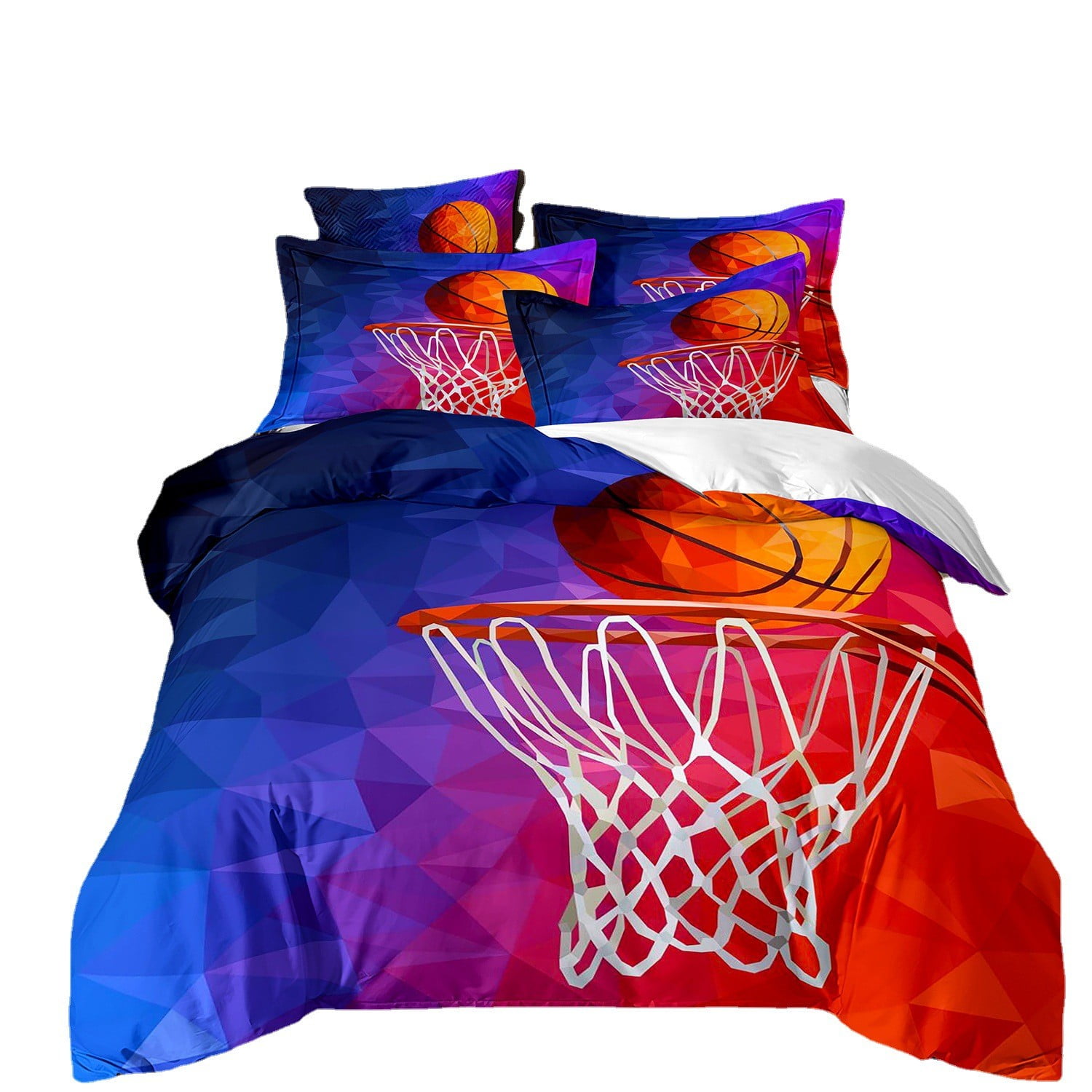 ChliEarime Heicatte Superior Slam Dunk Print Comforter Cover Set for ...
