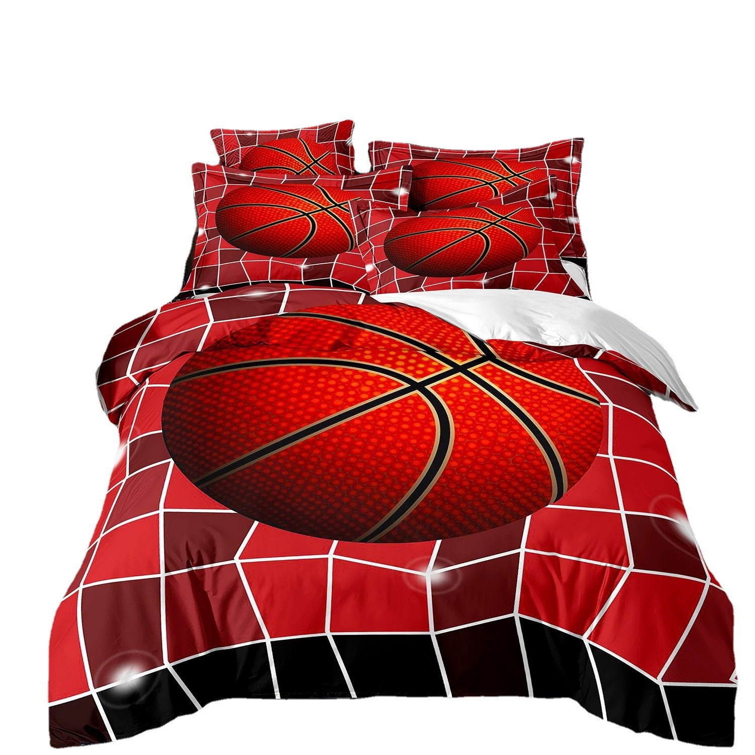 ChliEarime Heicatte Superior Slam Dunk Print Comforter Cover Set for ...