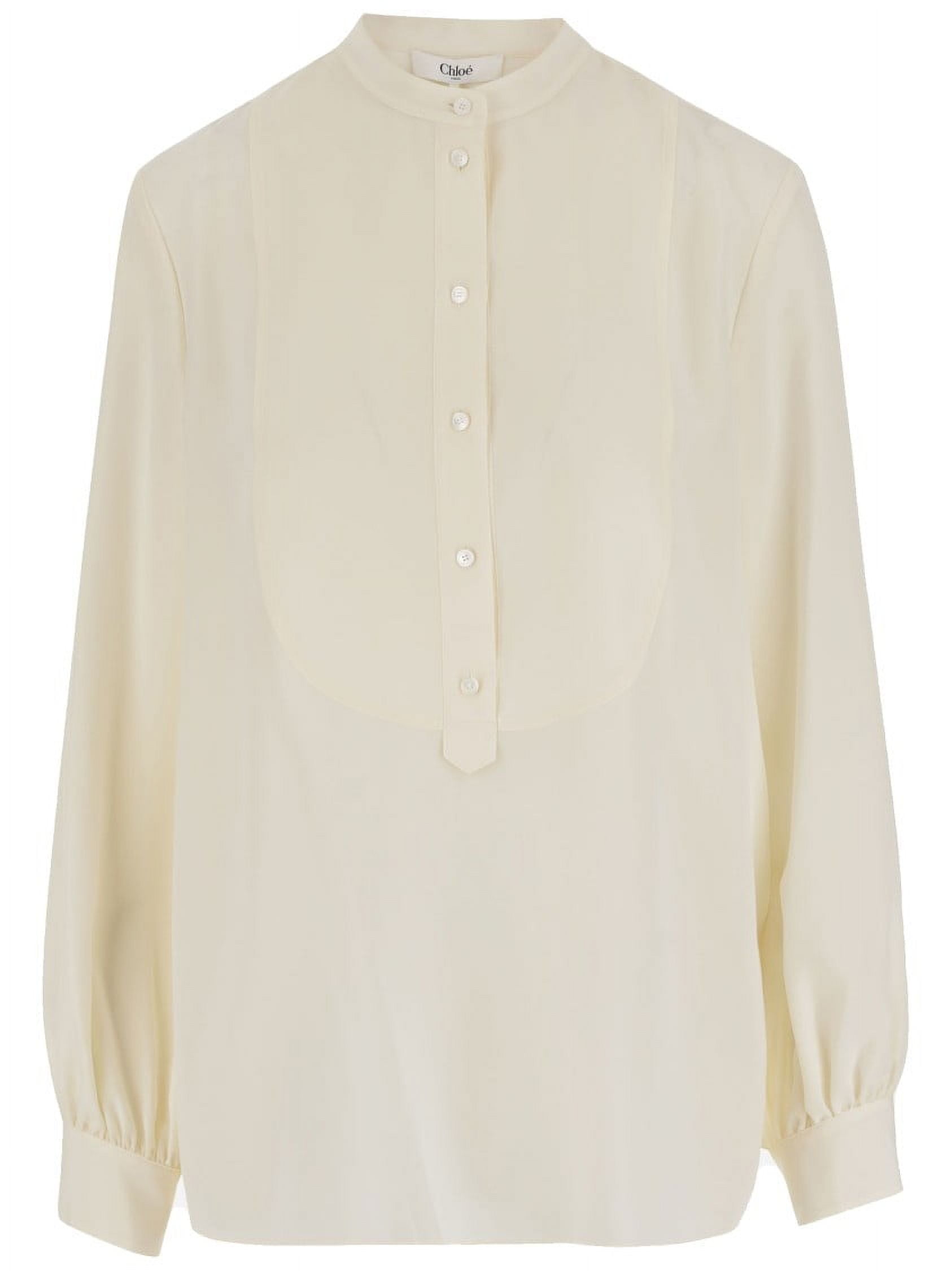 Chloé Silk Shirt With Mandarin Collar (Women's) - Walmart.com