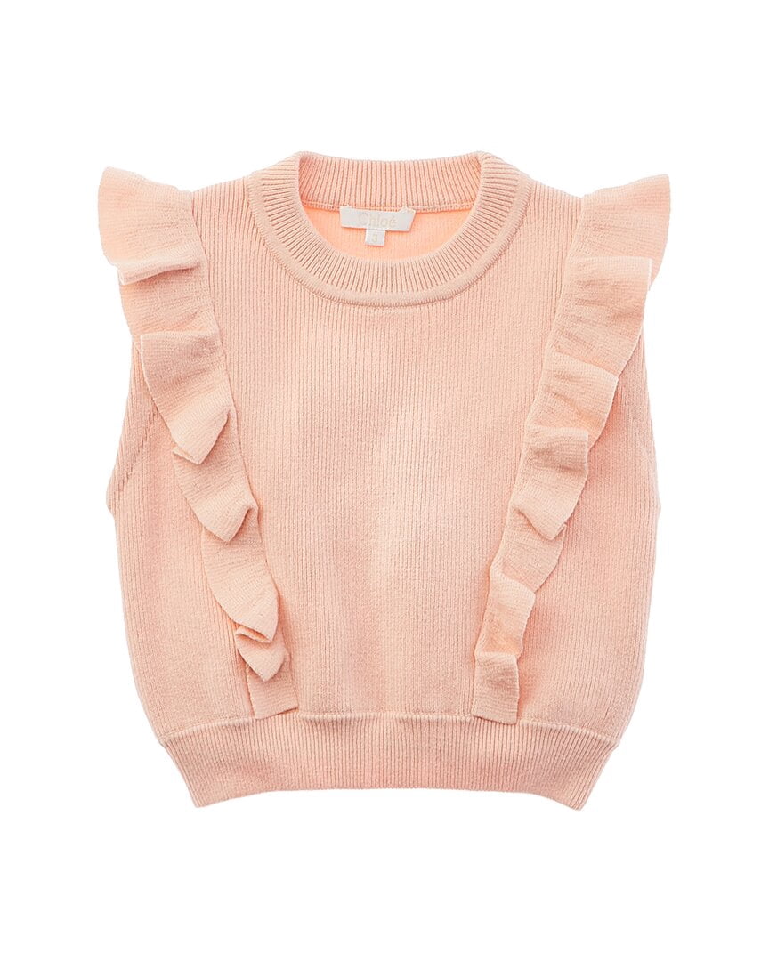 Chloé girls Ruffle Wool-Blend Sweater, 03A, Pink - Walmart.com