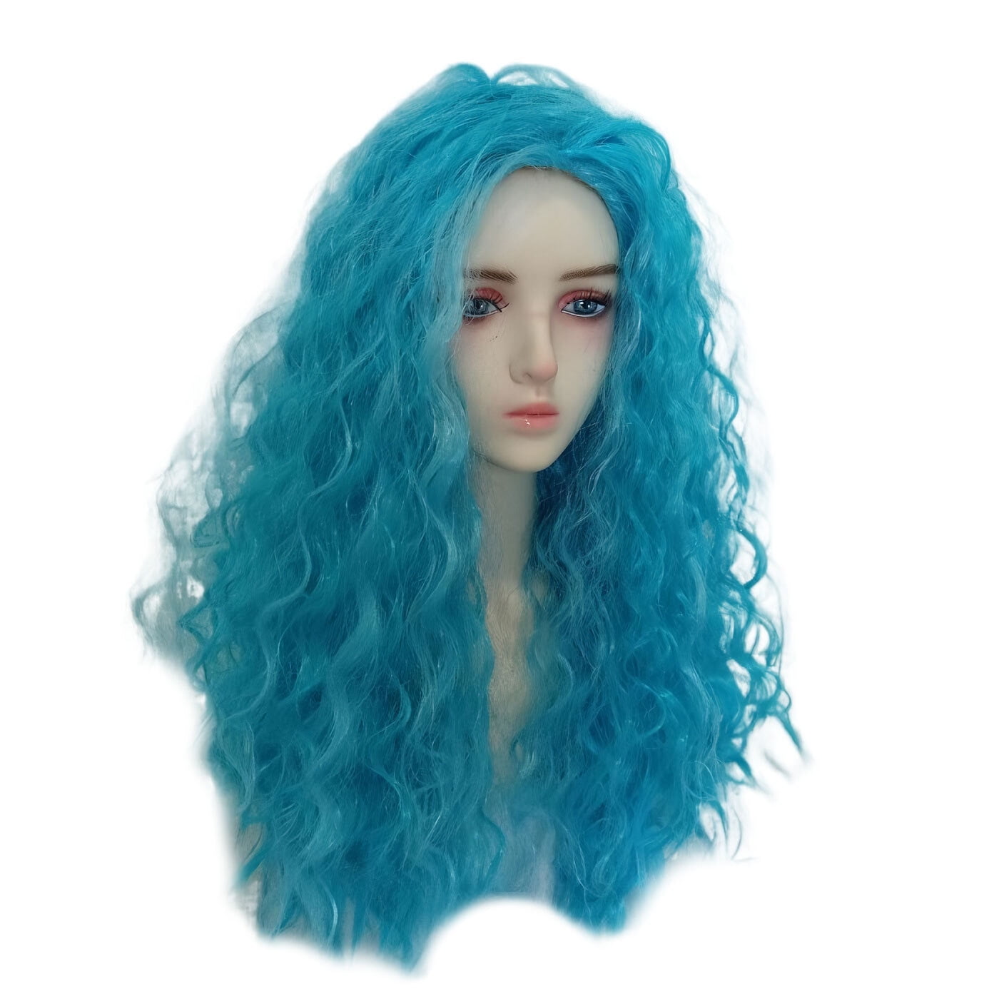 Chloe Costume Wig for Women Girls Halloween Evil Blue Curly Cosplay ...