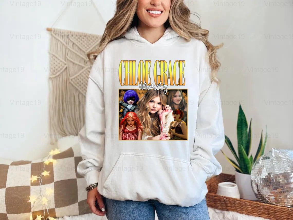 Chloe Grace Moretz Fan Hoodie with Vintage 90s Tribute Style, for men ...