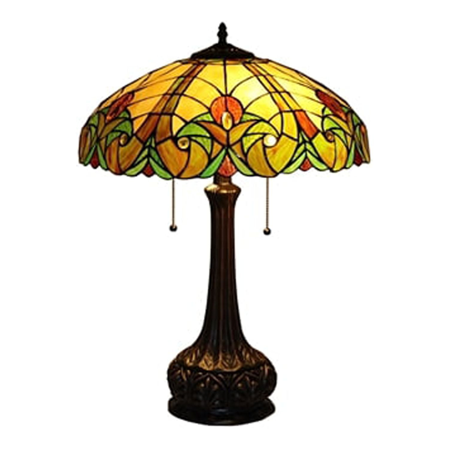 Chloe Lighting ADALAIDE Tiffany-Style Victorian Stained Glass Table ...