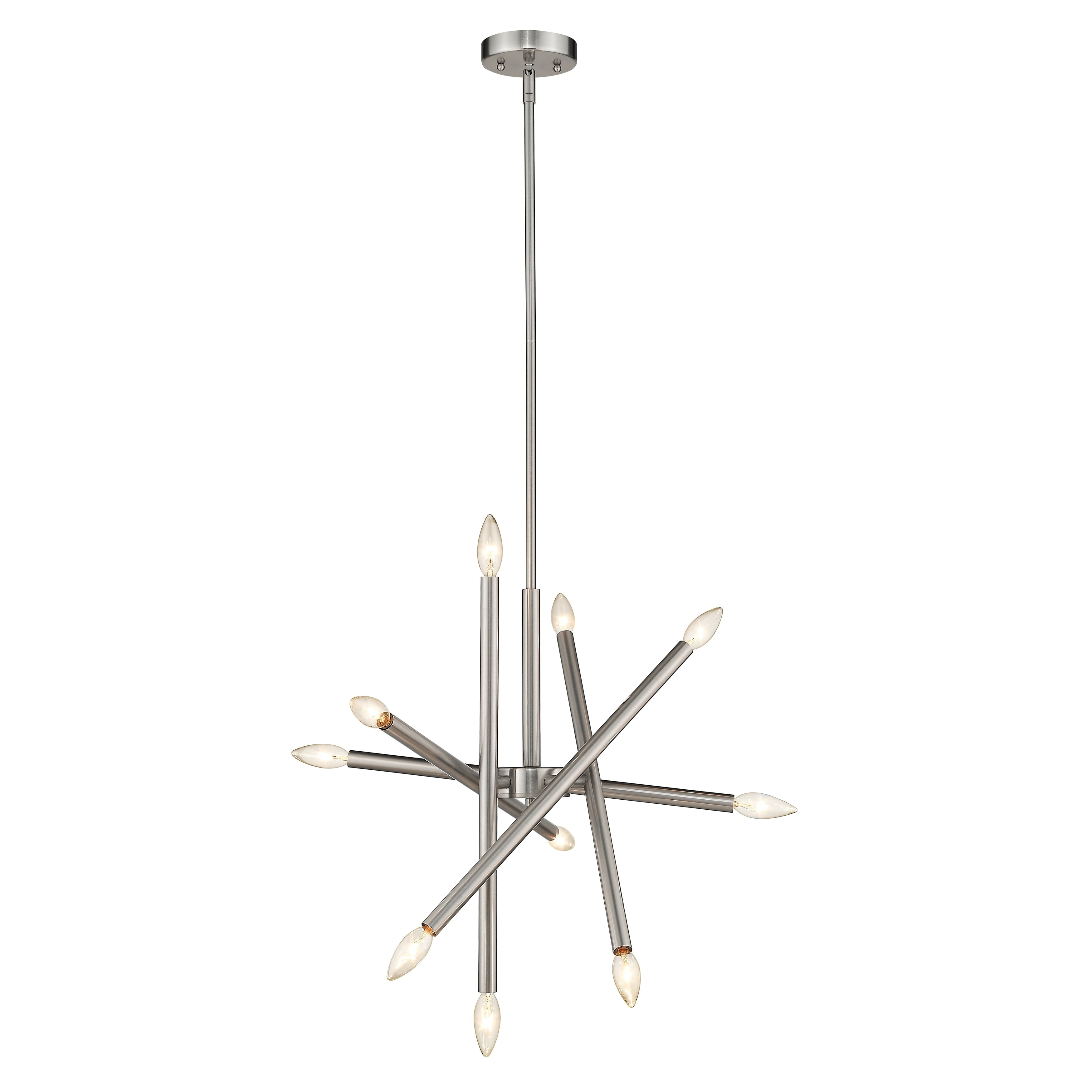 Chloe Lighting Chloe 10-light Brushed Nickel Sputnik Pendant - Brushed ...