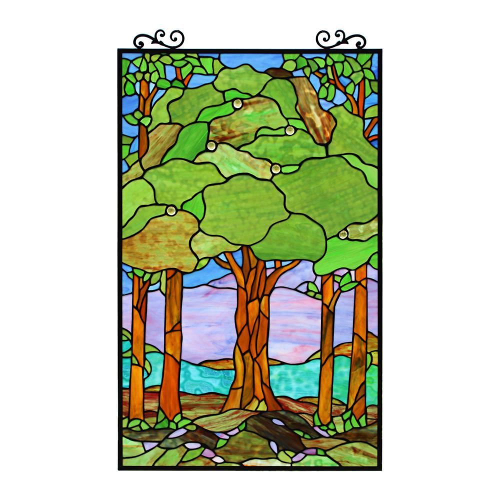 Chloe Lighting Summer Glass Verical Hanging Window Panel in Multi-Color ...