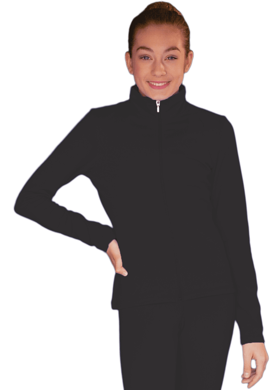 Chloe Noel JT811 Solid Fleece Fitted Elite Figure Skating Jacket w ...
