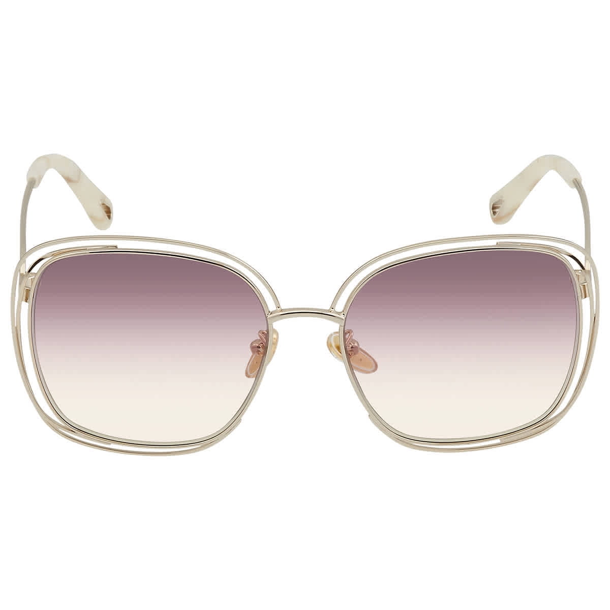 Chloe Pink Gradient Square Ladies Sunglasses CH0077SK 003 58 - Walmart.com