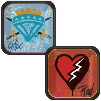 Chloe & Red Square Paper Dessert Plates, 7in, 8ct - Descendants 4 ...