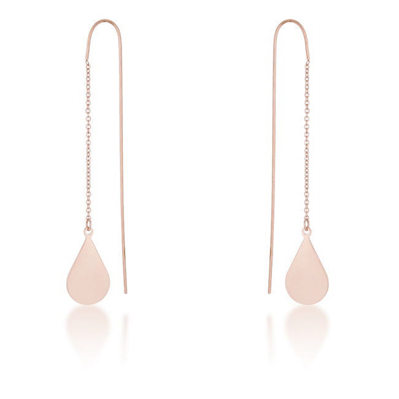 Stainless Steel Teardrop Hollow Hoop Earrings - Walmart.com