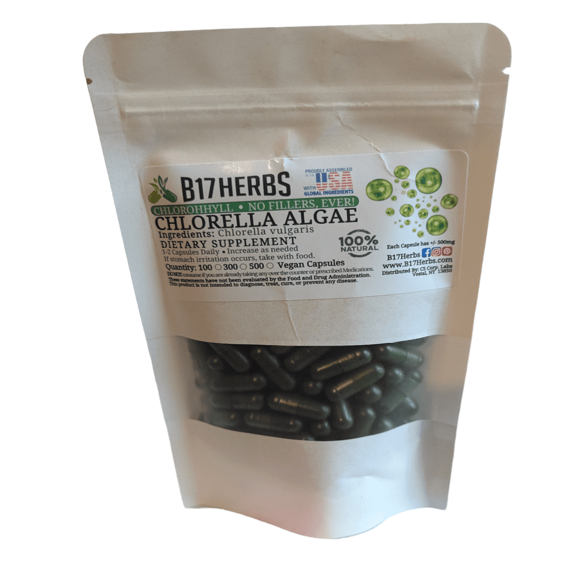 Chlorella Caps | 500mg | Superfood | Nutrition | Algae | Chlorophyll ...