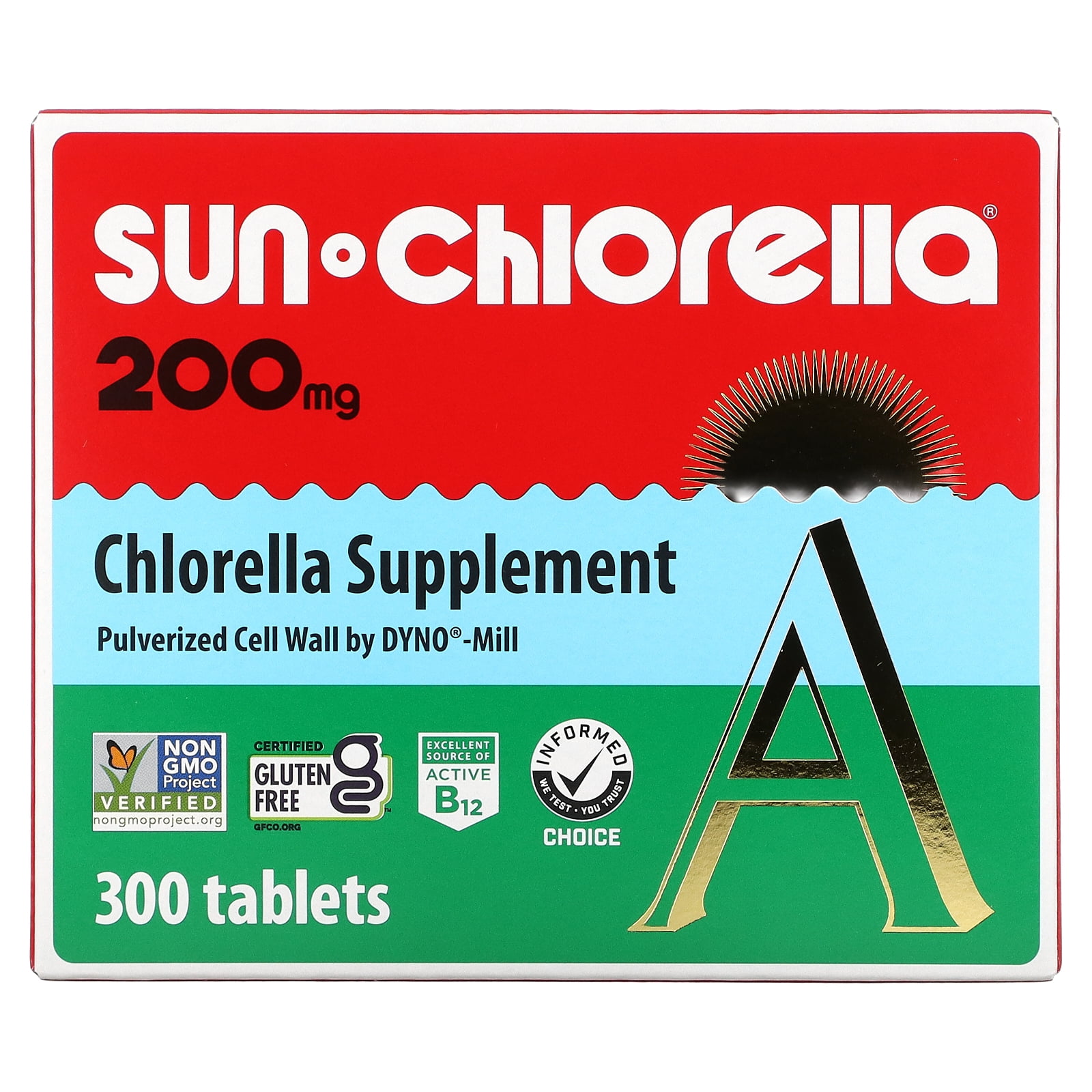 Sun Chlorella 200 mg by Sun Chlorella 300 Tablets - Walmart.com