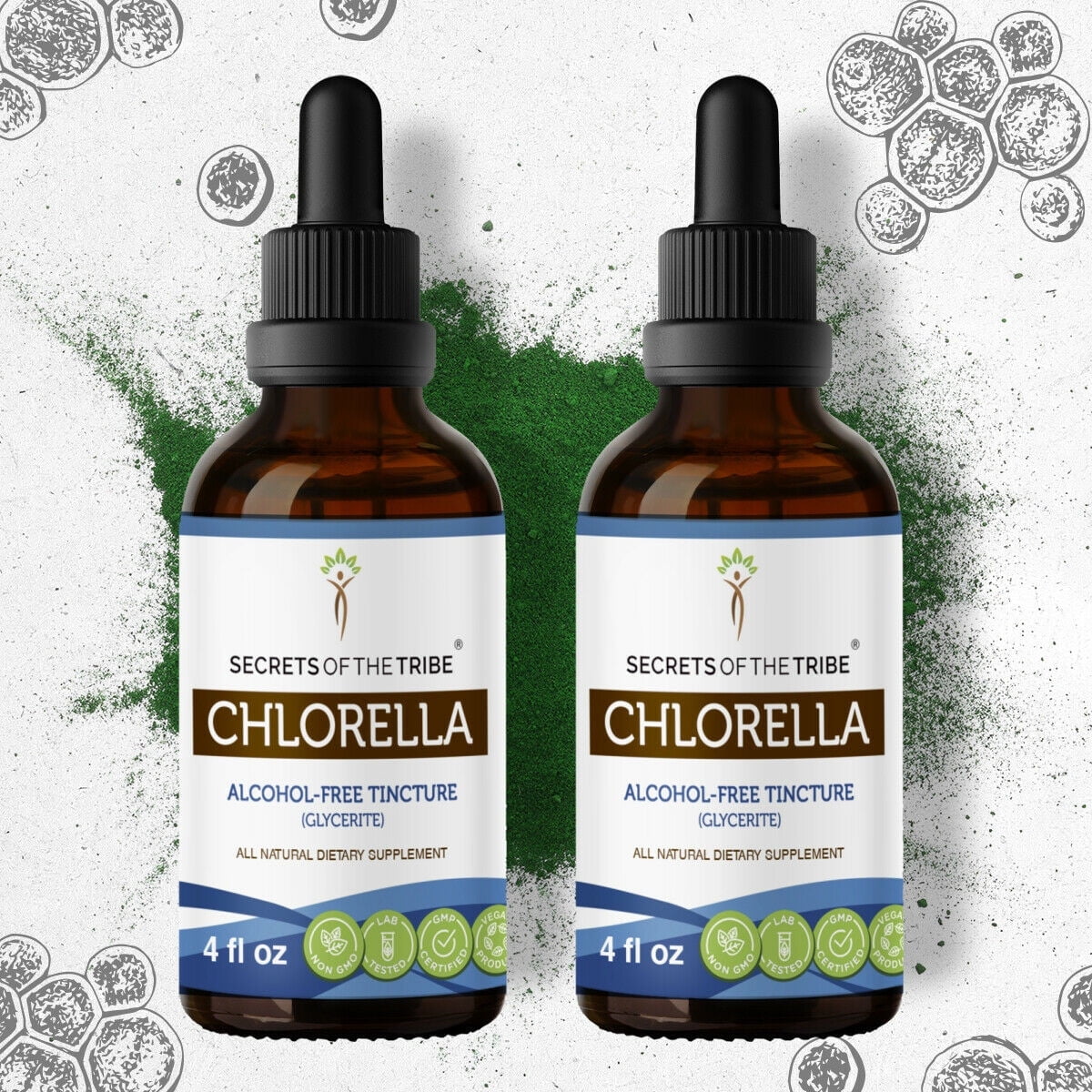 Secrets of the Tribe Chlorella Tincture Dietary Supplement, Natural ... Secrets of the Tribe Chlorella Tincture Dietary Supplement, Natural ...