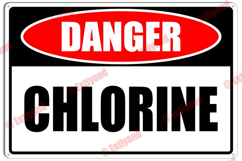 Chlorine Caution Warning Notice Aluminum Metal Sign 8"X12" - Walmart.com