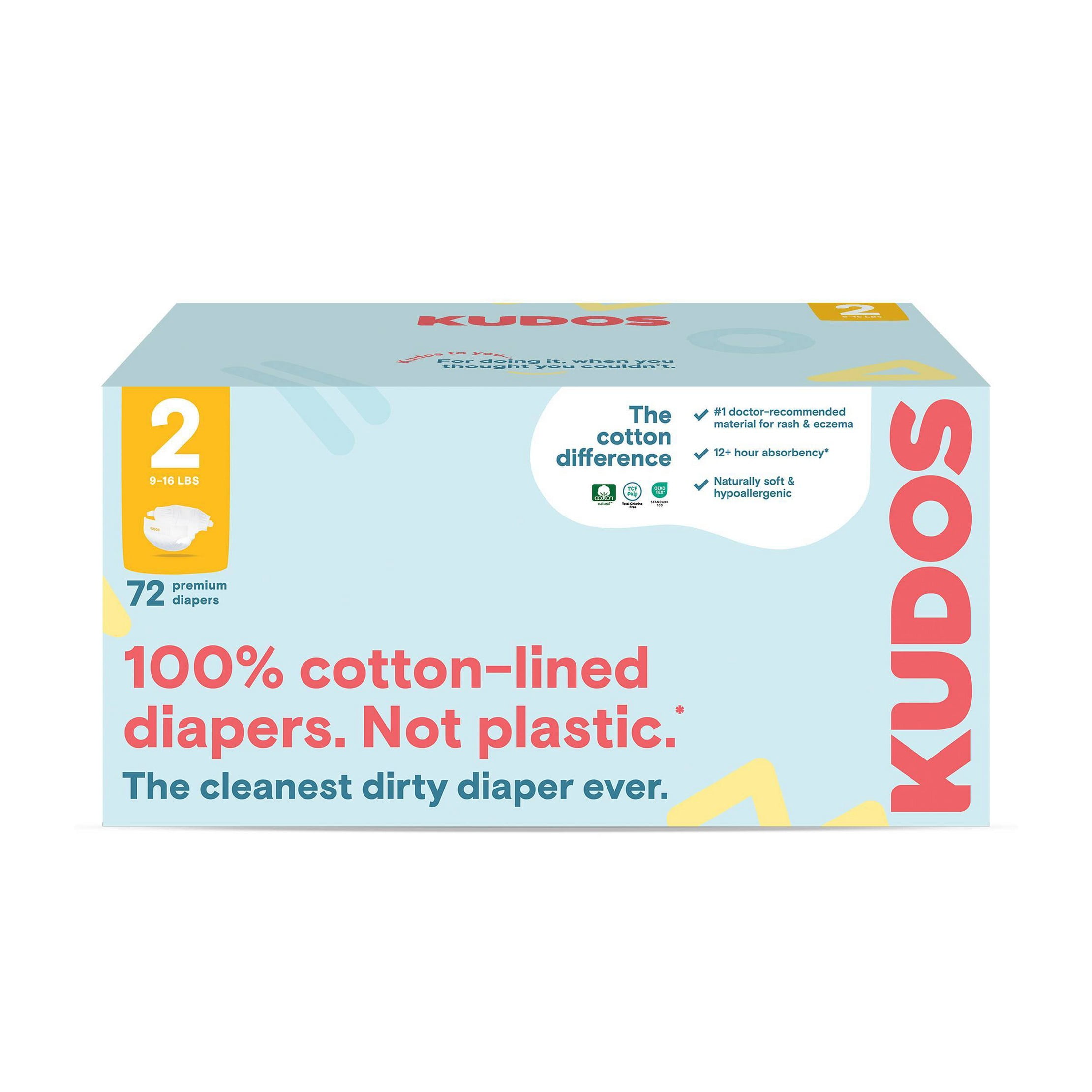 Chlorine Free Cotton-Lined Disposable Diapers - Size 2 - 72ct - Walmart.com