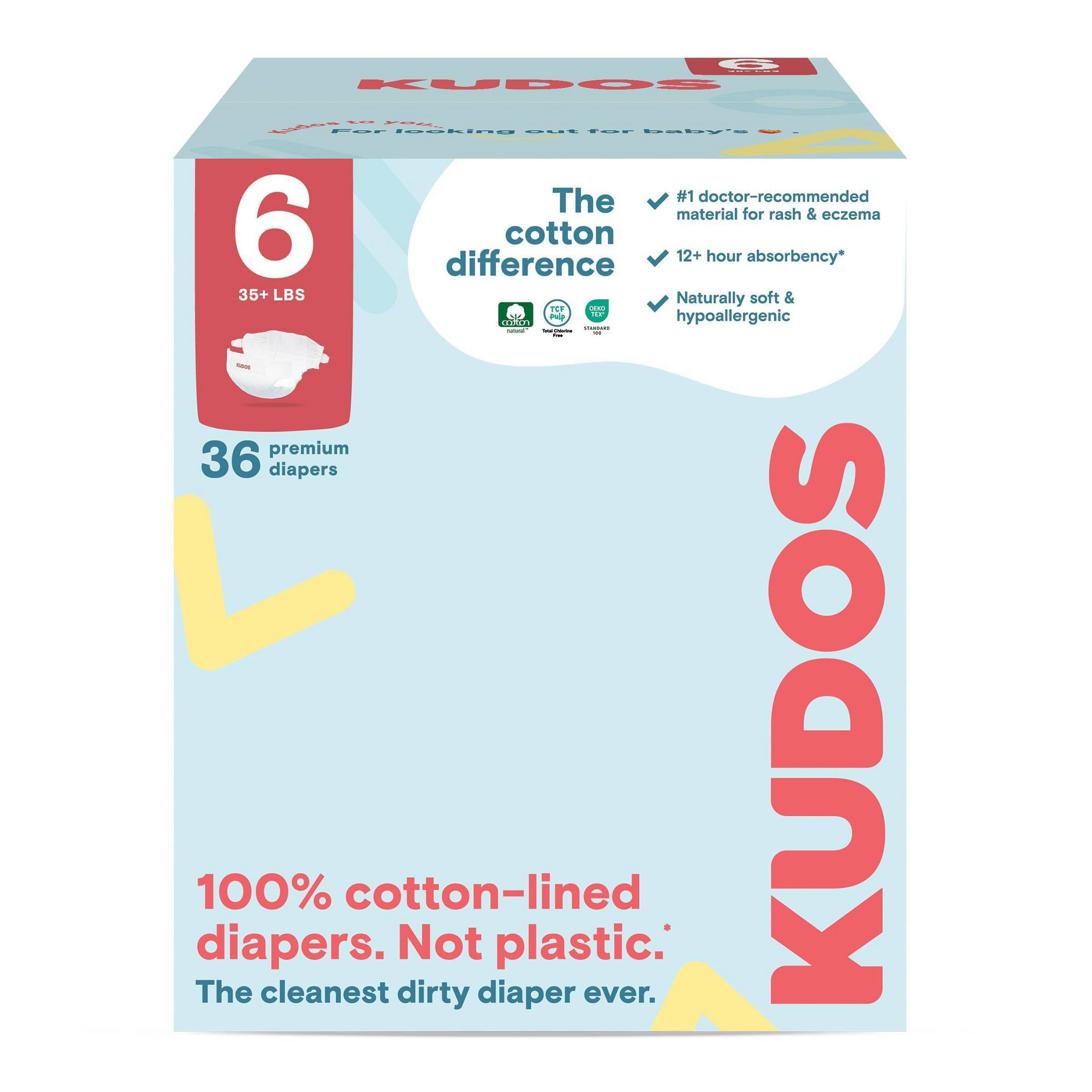 Chlorine Free Cotton-Lined Disposable Diapers - Size 6 - 36ct - Walmart.com