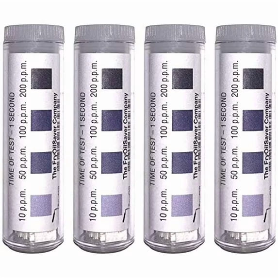 Fry Oil Saver Chlorine Test Strips for Restaurants, 4 Vials of 100, 10 ...