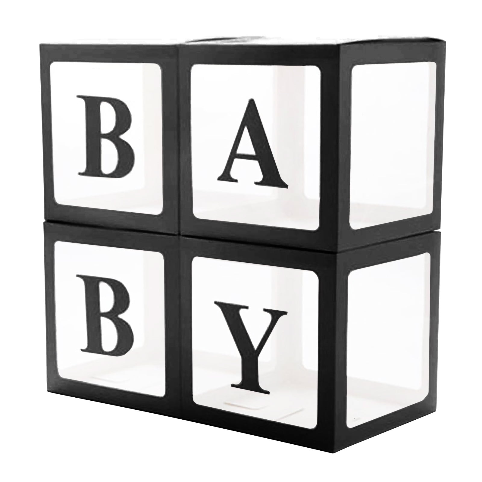 Chmadoxn Balloon Box Decorations (4 Boxes) with Stick Letters for ...