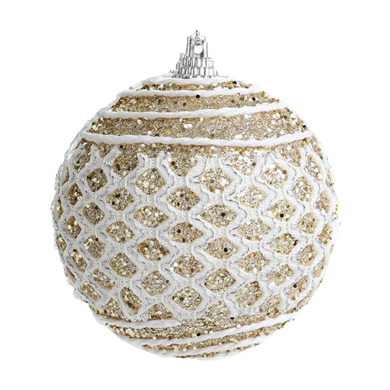 Chmadoxn Christmas Ball 8cm Xmas Tree Ornaments Sequin Balls Shatterproof Christmas Tree ...