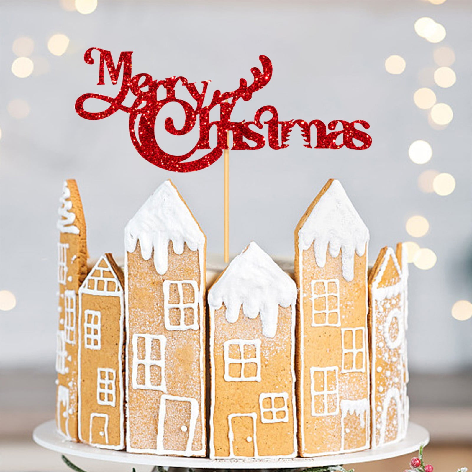 Chmadoxn Christmas Cake Toppers, Xmas Cake Toppers, Merry Christmas ...