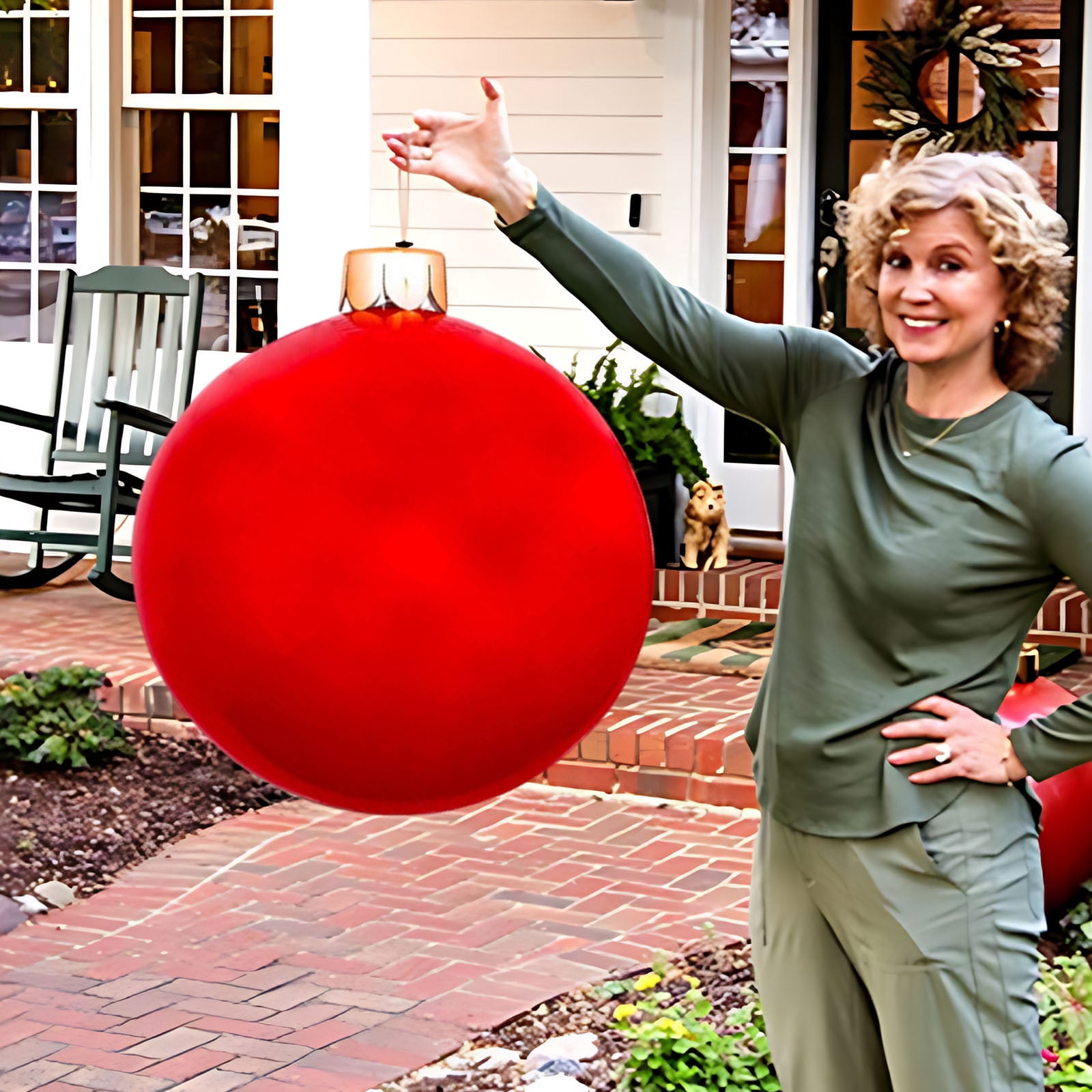 Chmadoxn Christmas Inflatable Balls Yard Decorations, 24 Inch Giant PVC ...