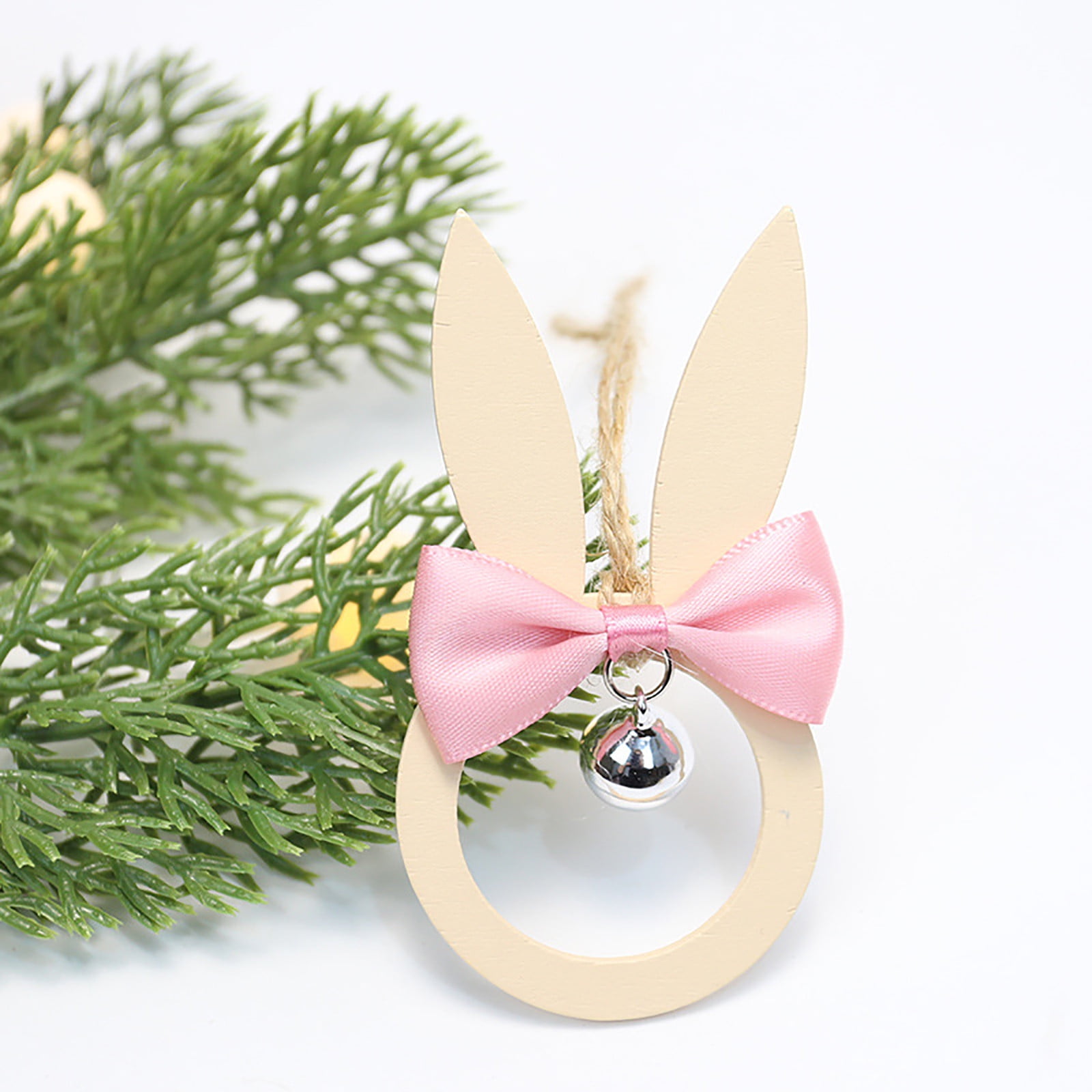 Chmadoxn Easter Bows & Bells Decoration Kit – Vintage Wooden Pendants ...