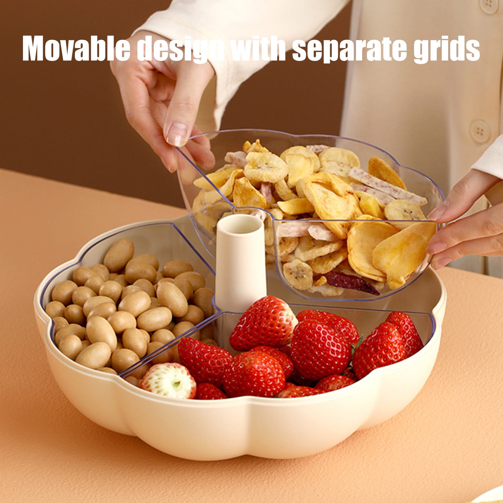 Chmadoxn Halloween Decorations, Divided Serving Tray with Lid, Pumpkin ...