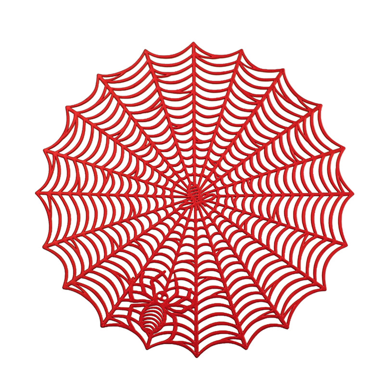 Chmadoxn Halloween Spider Web Placemats- 15 Inch Heat Insulation ...