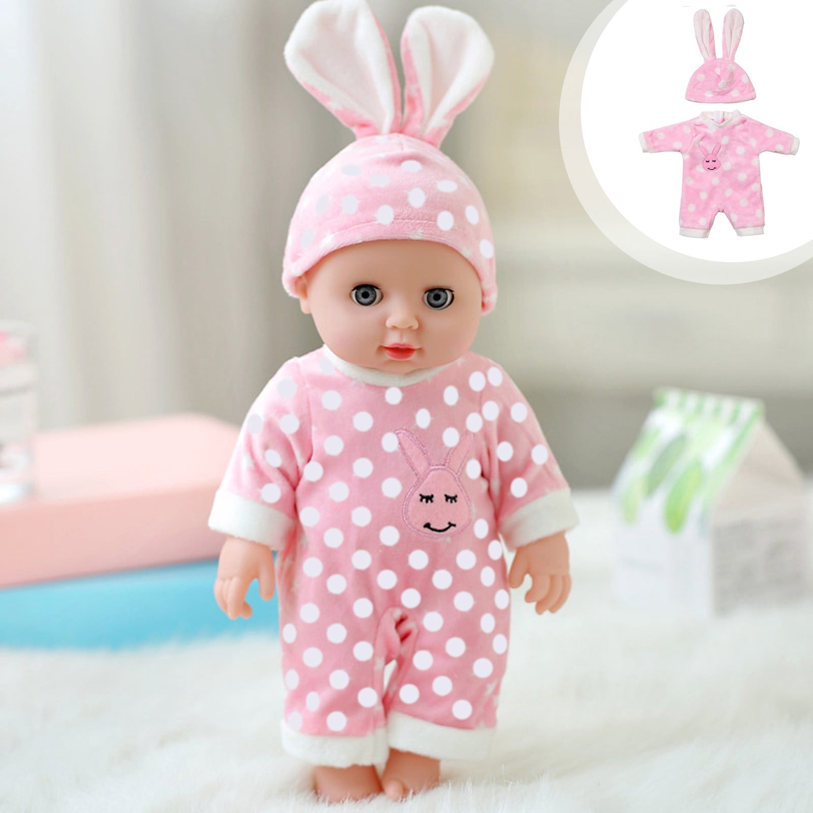 Twfbrm Reborn Baby Dolls Clothes, Toddler Toys 12 inch Cute Rabbit ...