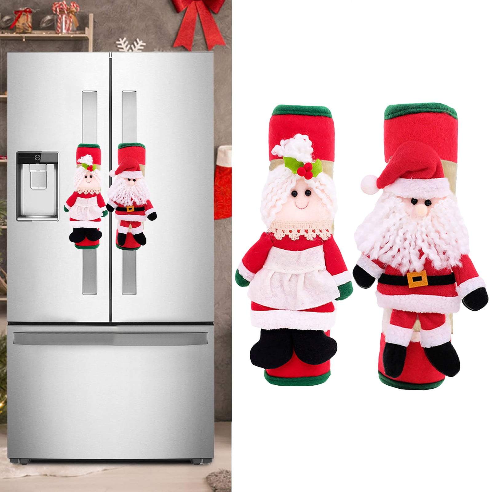 Chmadoxn Refrigerator Handle Gloves, Santa Fridge Handle Covers, Fridge ...