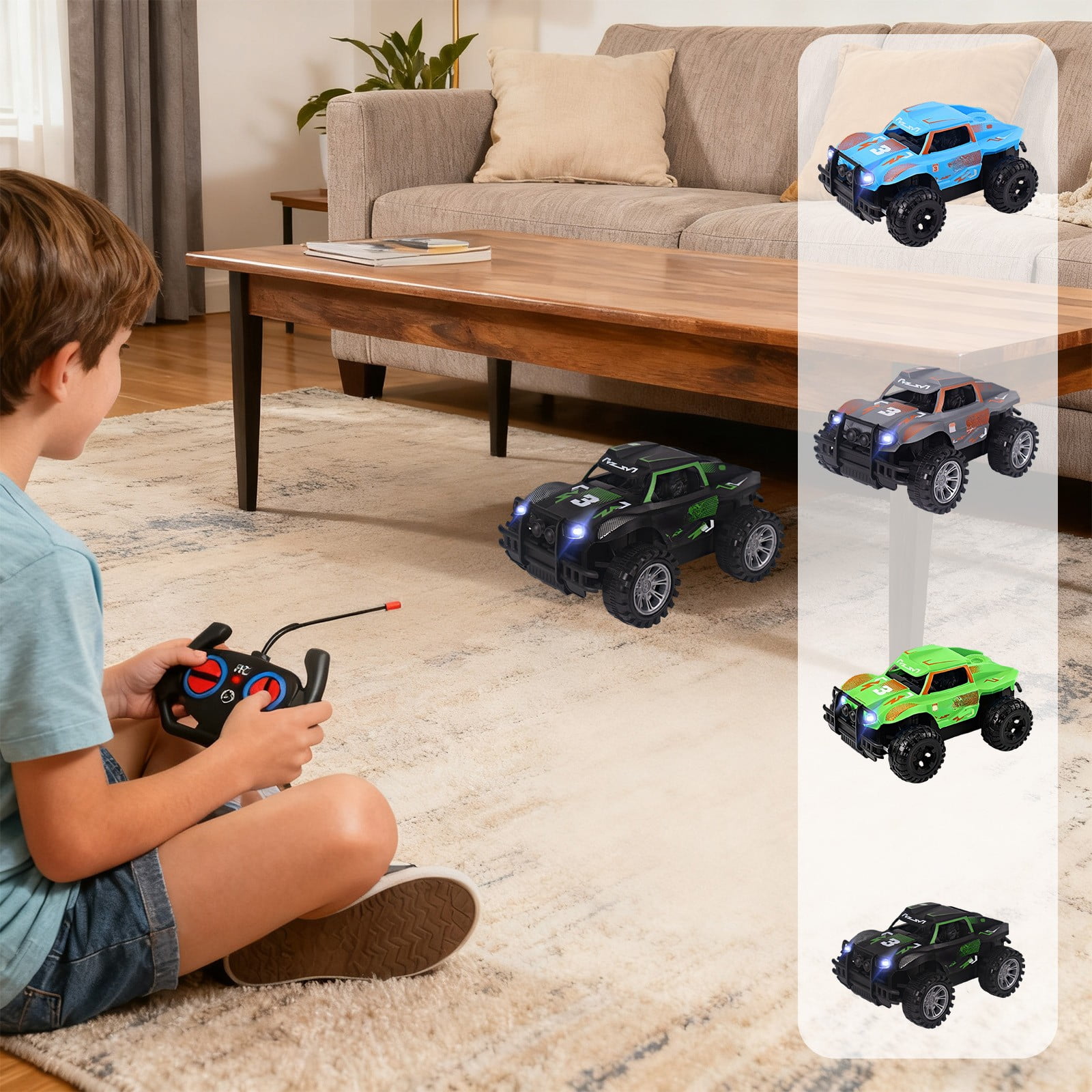 Chmadoxn Remote Control Car, Multicolor Four-Way Remote Control Off ...